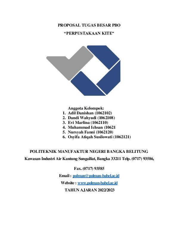 (PDF) PROPOSAL TUGAS BESAR PBO