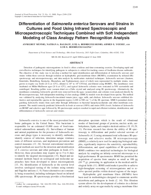 (PDF) Differentiation of Salmonella enterica Serovars and Strains in ...