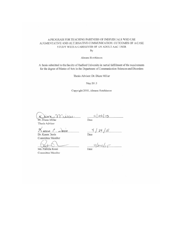 (PDF) A program for teaching partners of individuals who use AAC ...