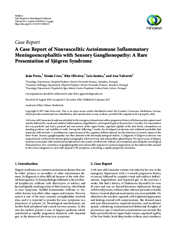 (PDF) A Case Report of Nonvasculitic Autoimmune Inflammatory ...