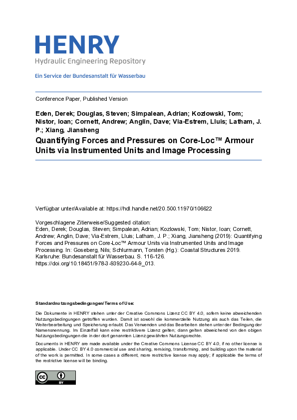 (PDF) Quantifying Forces and Pressures on Core-Loc™ Armour Units via Instrumented Units and ...