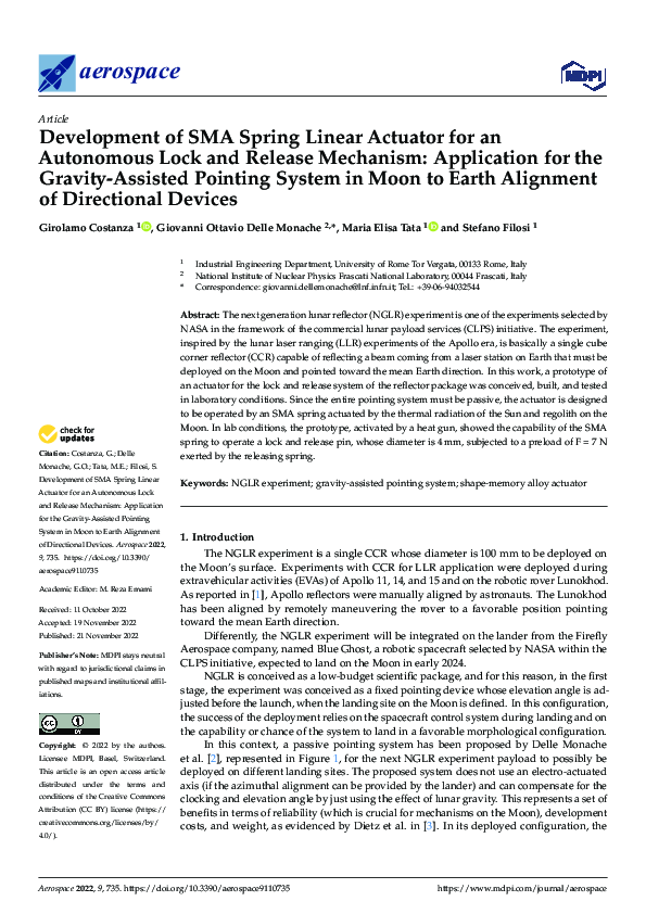 (PDF) Development of SMA Spring Linear Actuator for an Autonomous Lock ...