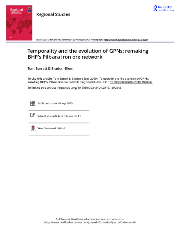 (PDF) Temporality and the evolution of GPNs: remaking BHP’s Pilbara ...