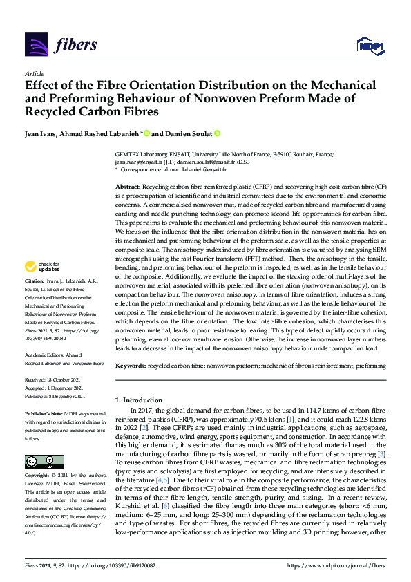 (PDF) Effect of the Fibre Orientation Distribution on the Mechanical ...