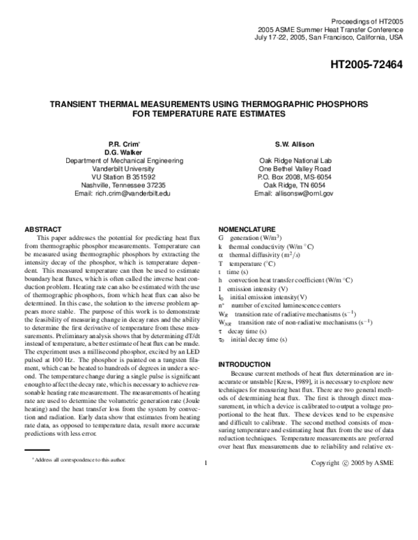 (PDF) Transient thermal measurements using thermographic phosphors for ...