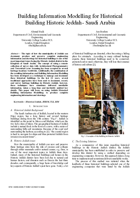 (PDF) Building information modelling for historical building Historic ...