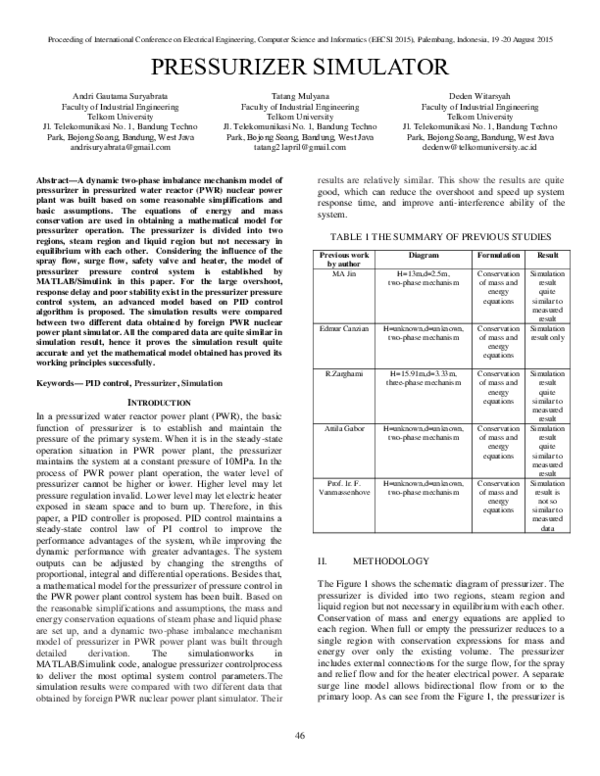 (PDF) Pressurizer Simulator
