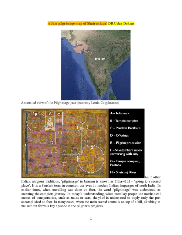(DOC) A Jain pilgrimage map of Shatrunjaya