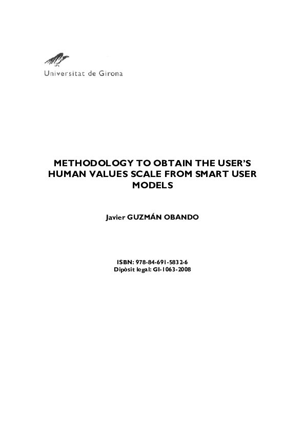 (PDF) Methodology to obtain the user's Human Values Scale from Smart ...