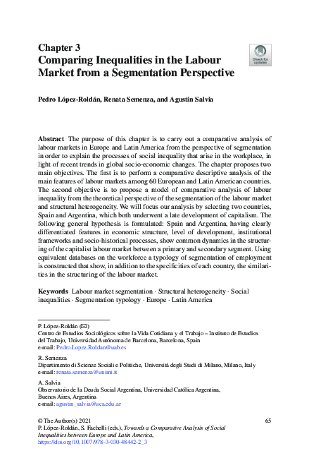 (PDF) Comparing Inequalities in the Labour Market from a Segmentation Perspective