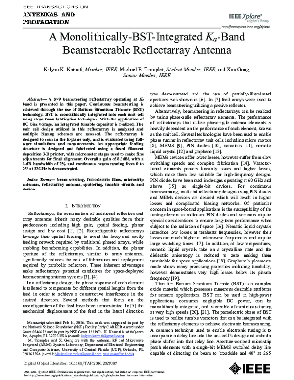 (PDF) A Monolithically BST-Integrated $K_{a}$ -Band Beamsteerable ...