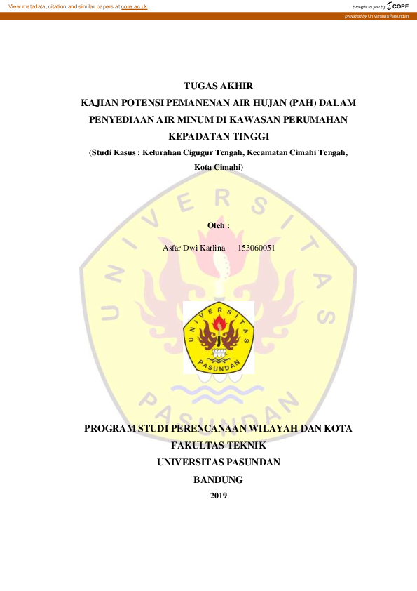 (PDF) Kajian Potensi Pemanenan Air Hujan (Pah) Dalampenyediaan Air ...