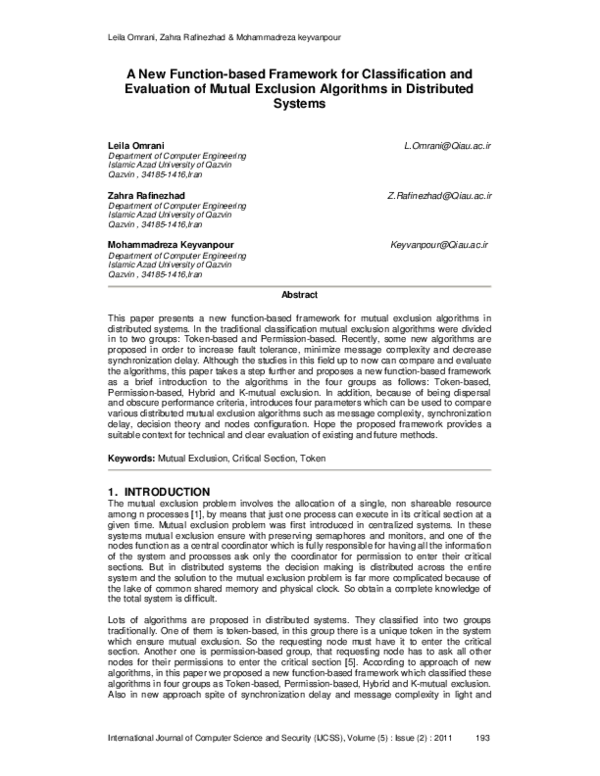 (PDF) A New Function-based Framework for Classification and Evaluation ...
