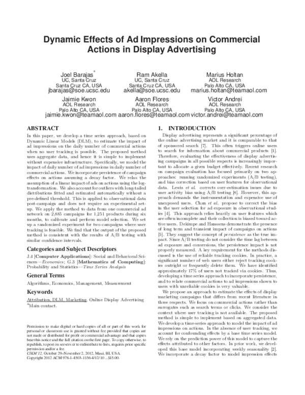(PDF) Dynamic effects of ad impressions on commercial actions in ...