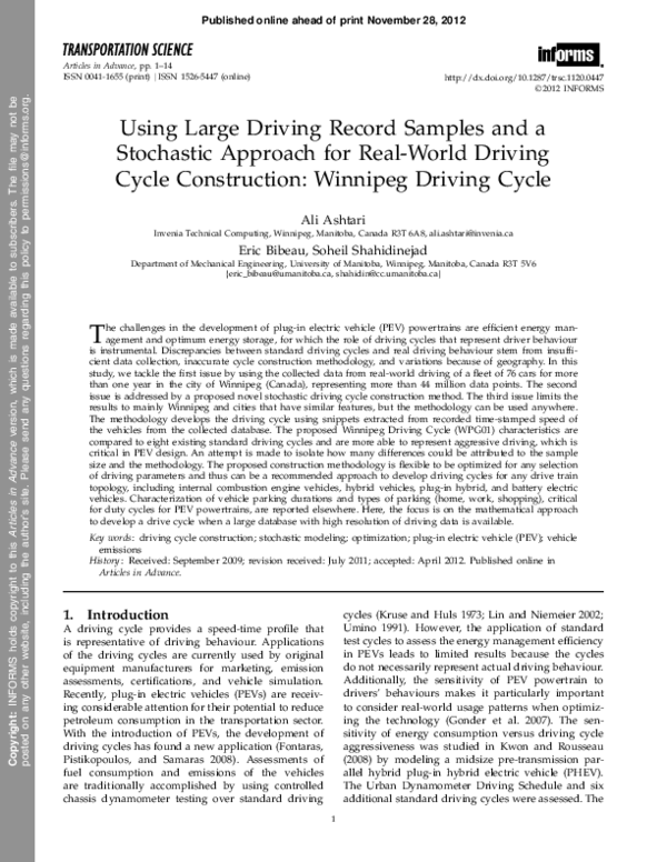 (PDF) Using Large Driving Record Samples and a Stochastic Approach for ...
