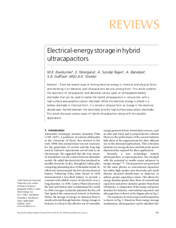 (PDF) Electrical-energy storage in hybrid ultracapacitors