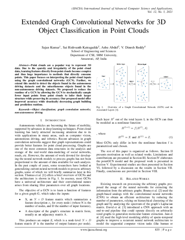 Pdf Efficient 3d Object Classification Via Gcns