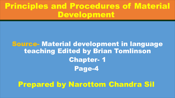 (PPT) Principles and procedures of Material Development