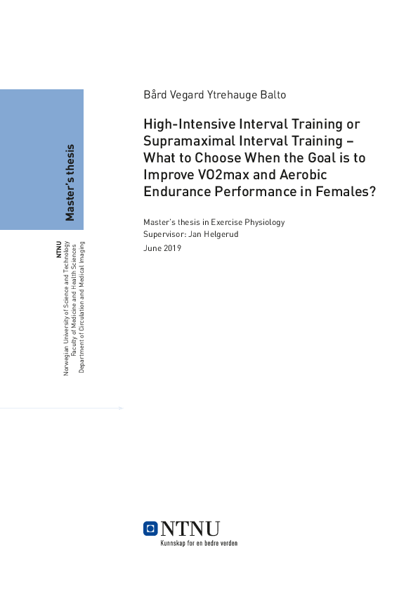 (PDF) High-Intensive Interval Training or Supramaximal Interval ...