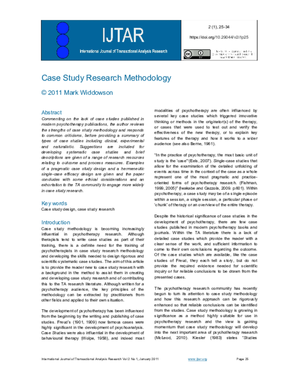 (PDF) Case Study Research Methodology