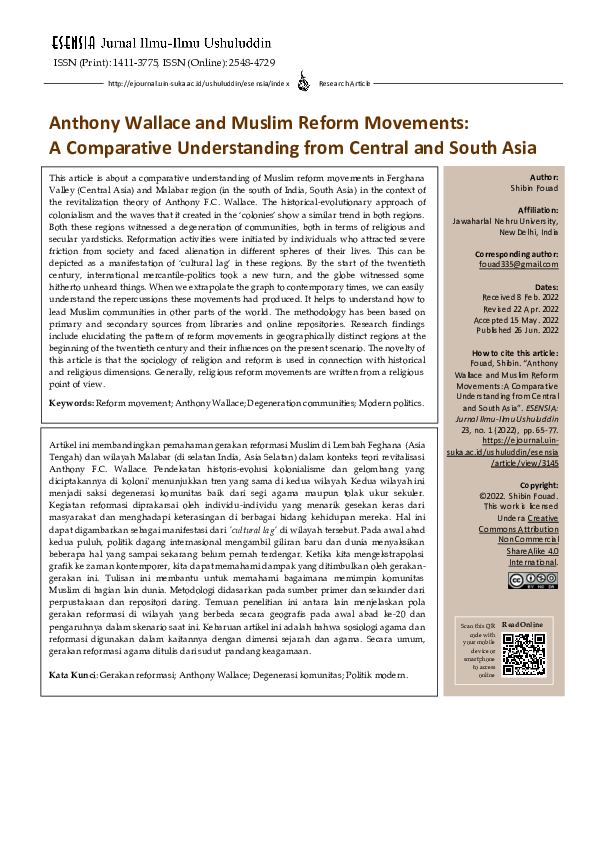 (PDF) Colonial Discourse and Muslim Reform Movements