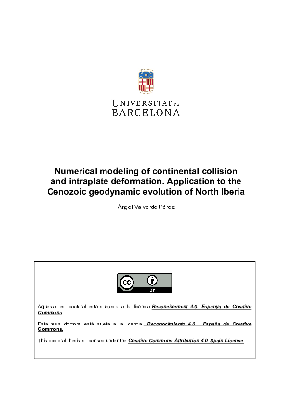 (PDF) Numerical modeling of continental collision and intraplate ...