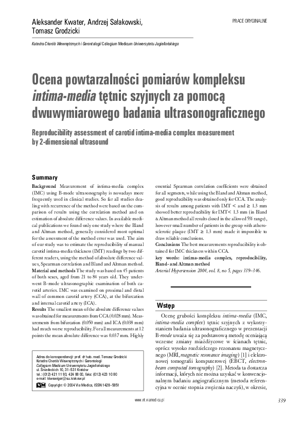 (PDF) Reproducibility assessment of carotid intima-media complex ...