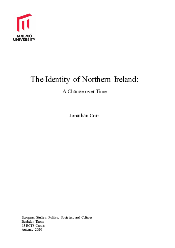 (PDF) The Identity of Northern Ireland - A Change over Time