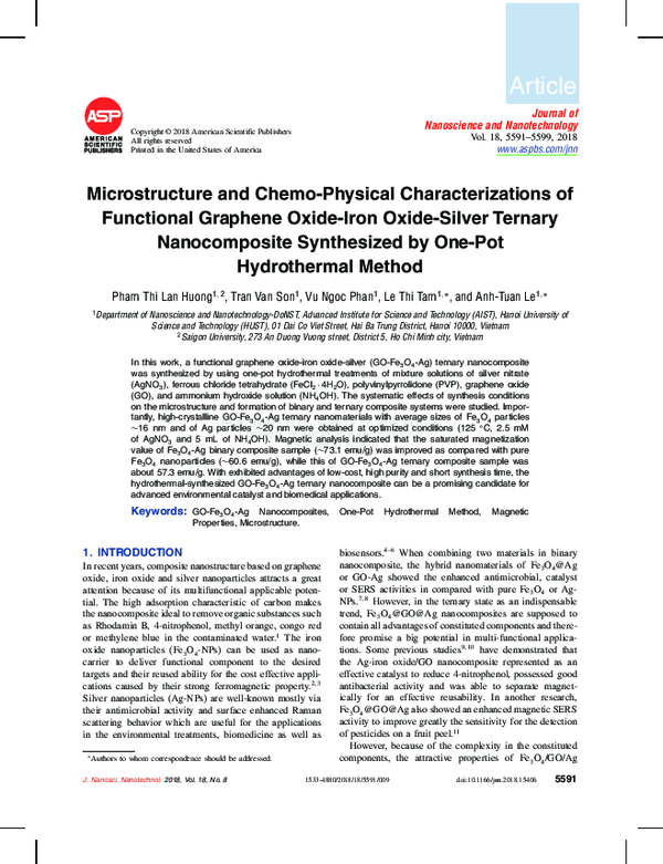 (PDF) Microstructure and Chemo-Physical Characterizations of Functional ...