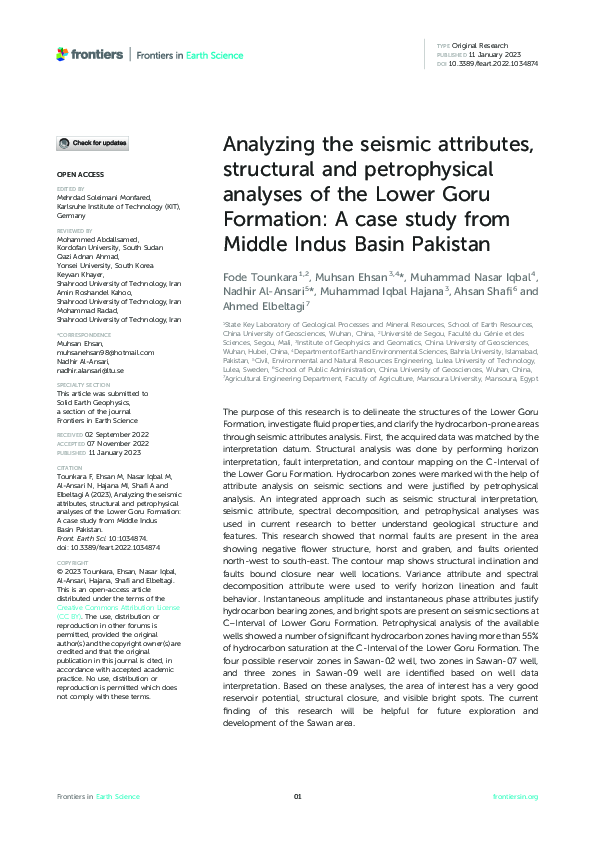 (PDF) Analyzing the seismic attributes, structural and petrophysical ...