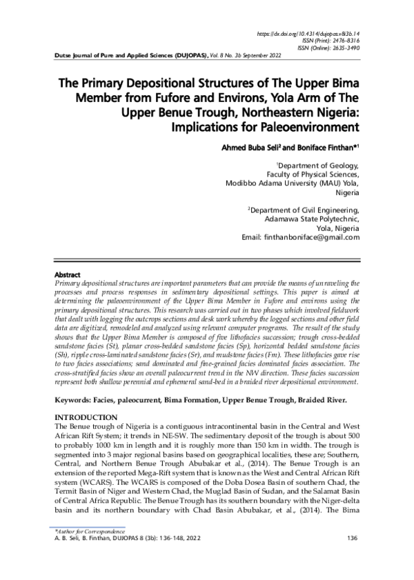 (PDF) The primary depositional structures of the Upper Bima Member from ...