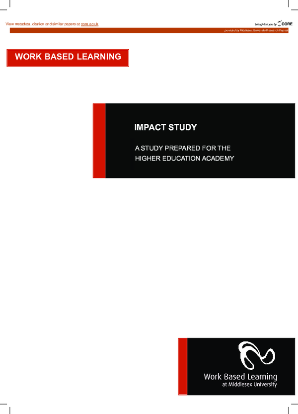 (PDF) Work-based learning impact study