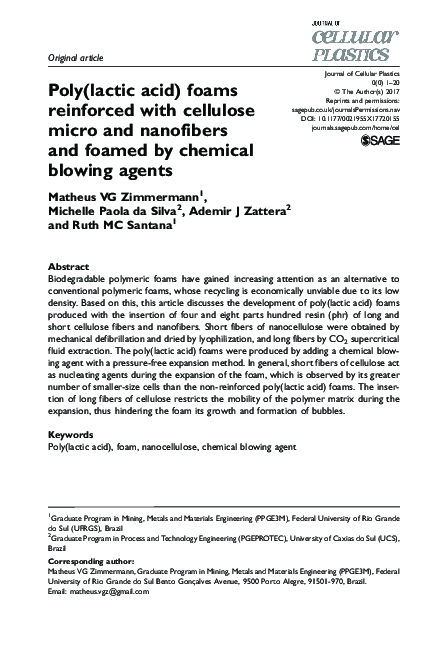 (PDF) Poly(lactic acid) foams reinforced with cellulose micro and ...