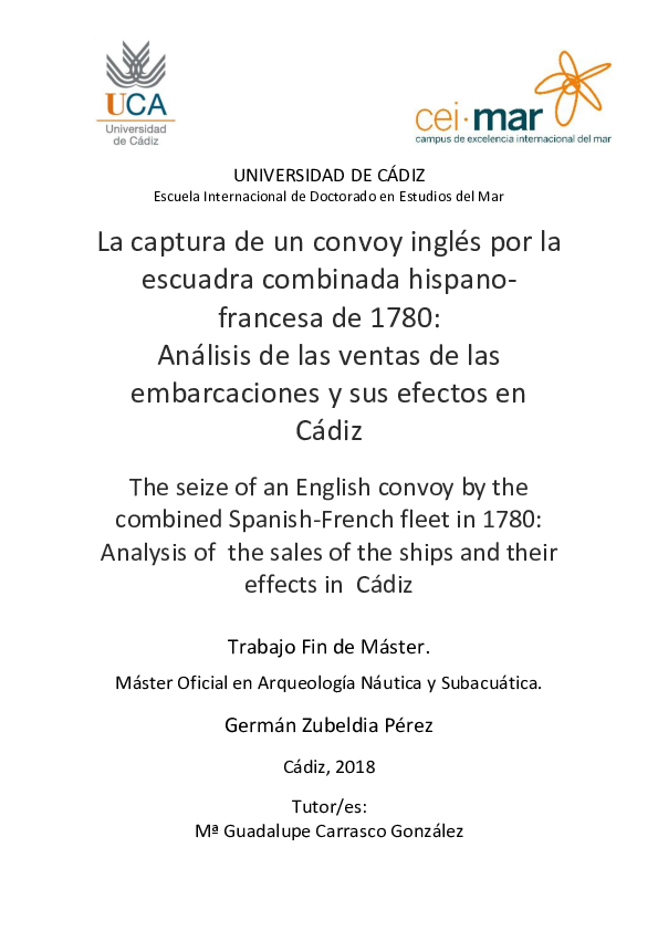 (PDF) La Captura de un convoy inglés por la escuadra combinada hispano ...
