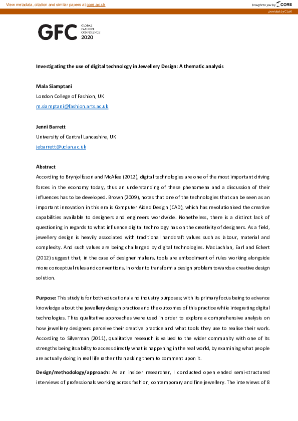 (PDF) Investigating the Use of Digital Technology in Jewellery Design ...