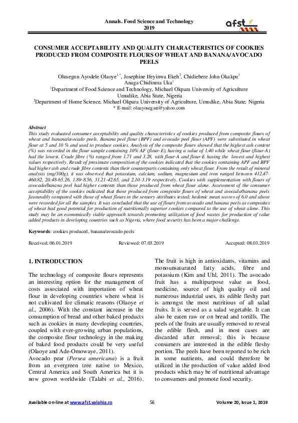 (PDF) Consumer Acceptability and Quality Characteristics of Cookies ...