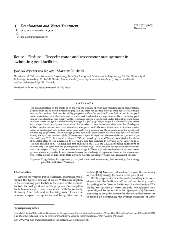 (PDF) Reuse – Reduce – Recycle: water and wastewater management in ...