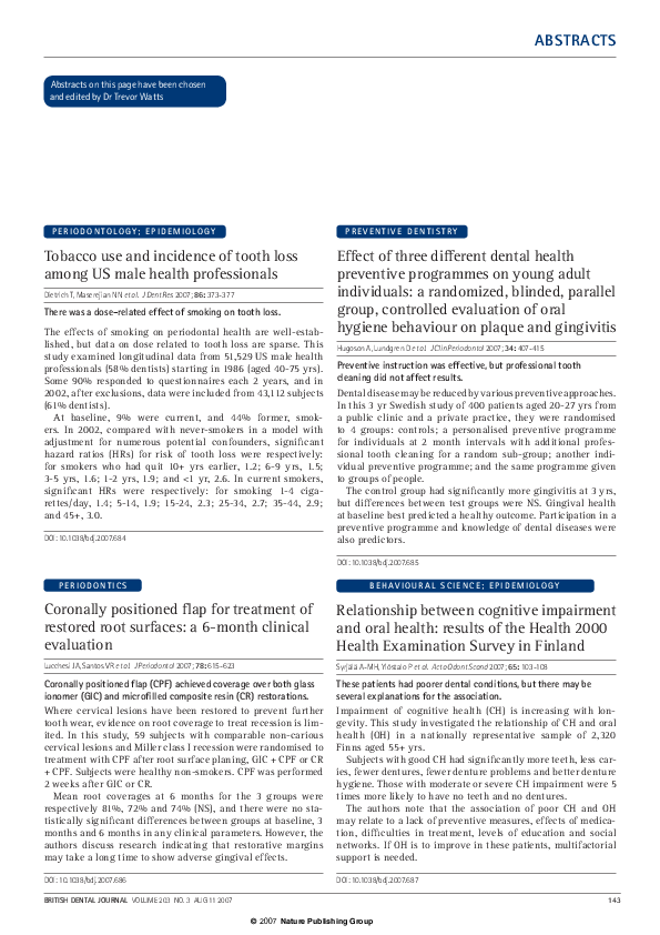 (PDF) Coronally positioned flap for treatment of restored root surfaces ...