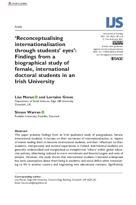 (PDF) ‘Reconceptualising internationalisation through students’ eyes ...