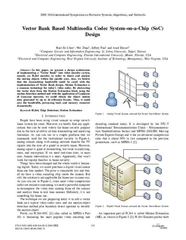 (PDF) Vector Bank Based Multimedia Codec System-on-a-Chip (SoC) Design