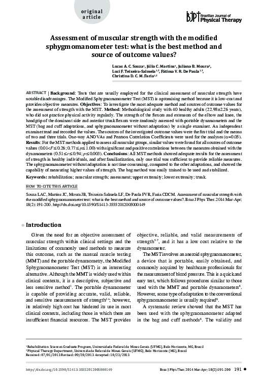 (PDF) Assessment of muscular strength with the modified ...