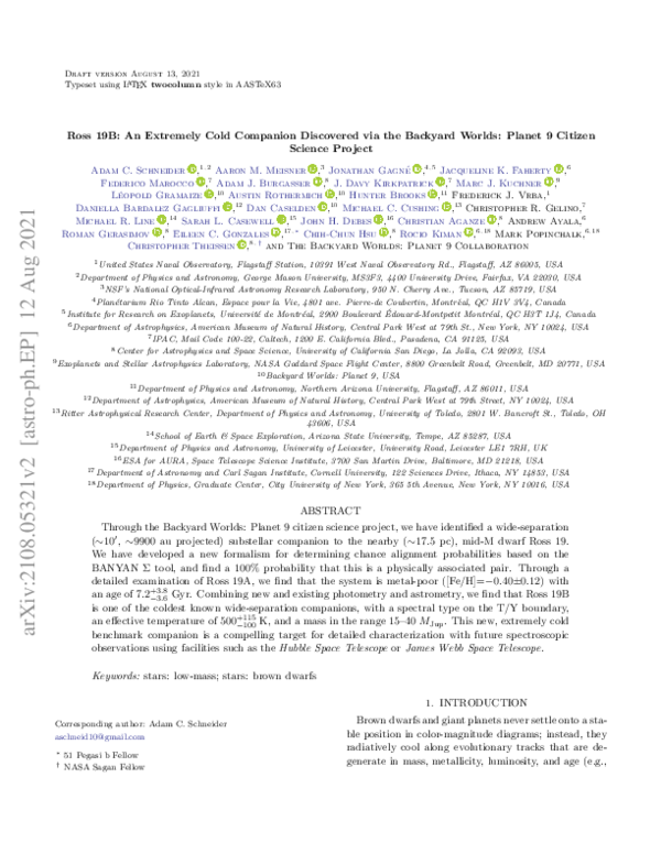 (PDF) Ross 19B: An Extremely Cold Companion Discovered via the Backyard ...