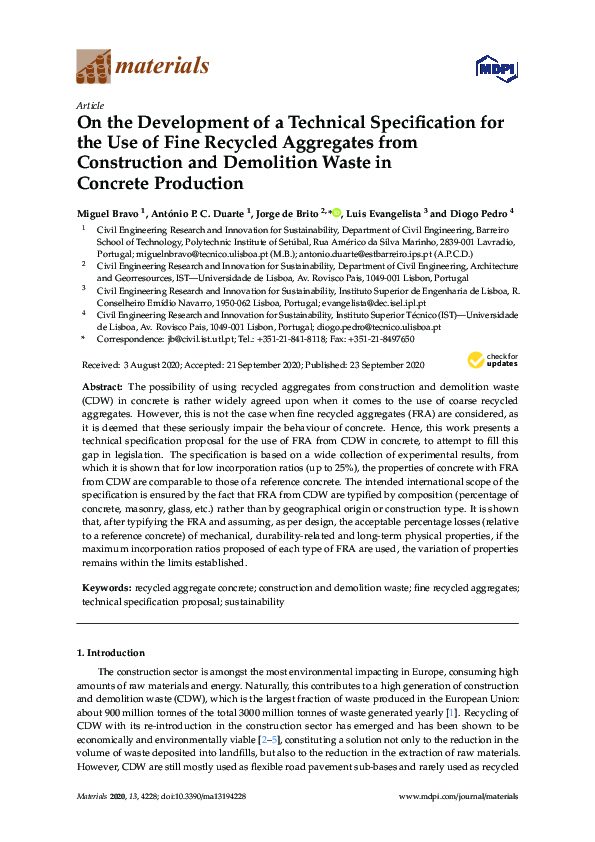 (PDF) On the Development of a Technical Specification for the Use of ...