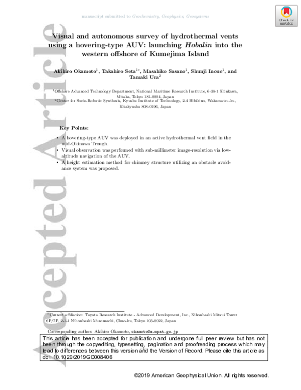 (PDF) Visual and autonomous survey of hydrothermal vents using a ...