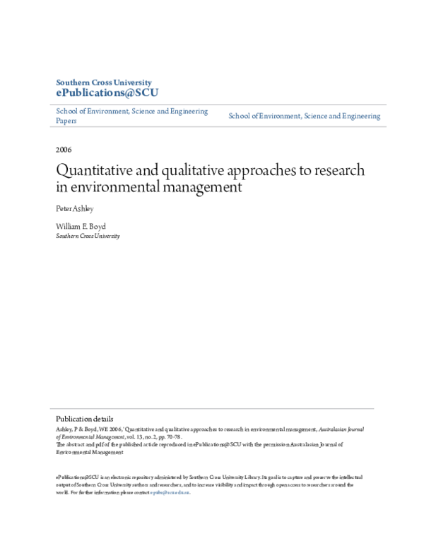 (PDF) Quantitative and Qualitative Approaches to Research in ...