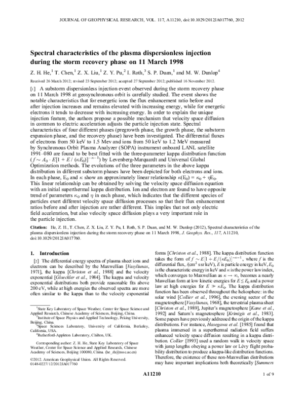 (PDF) Spectral characteristics of the plasma dispersionless injection ...