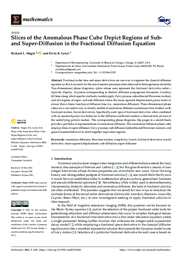 (PDF) Anomalous Diffusion in Phase Cube Analysis