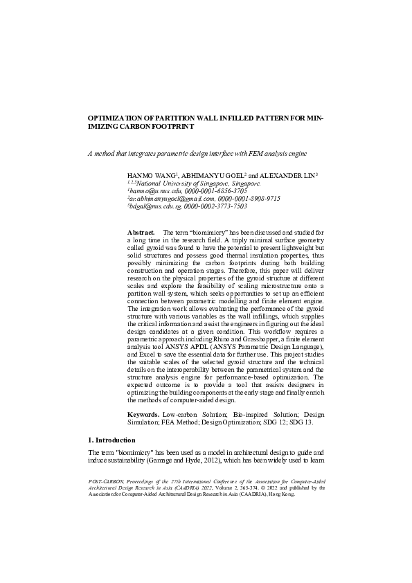 (PDF) Optimization of Partition Wall Infilled Pattern for Minimizing ...