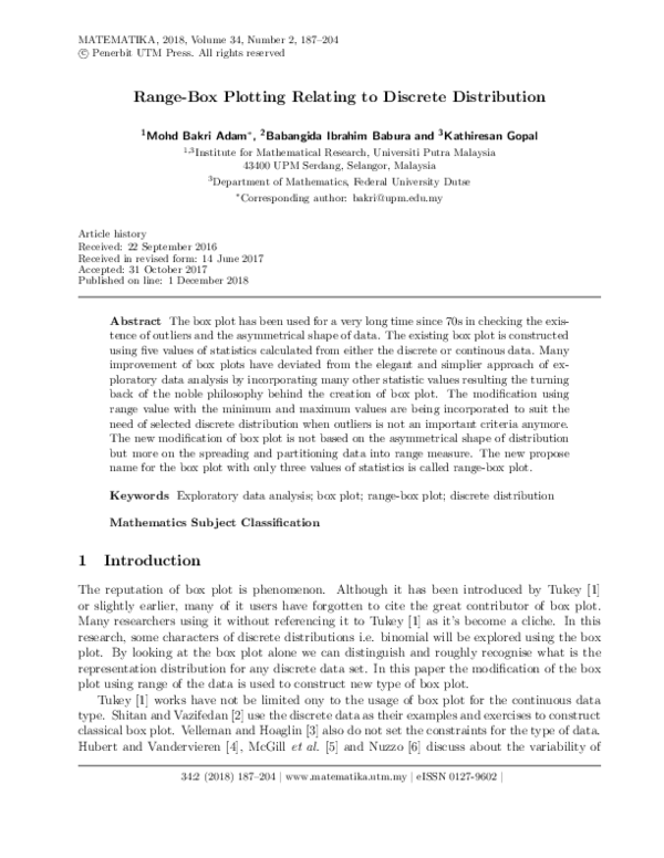 (PDF) Range-Box Plotting Relating to Discrete Distribution