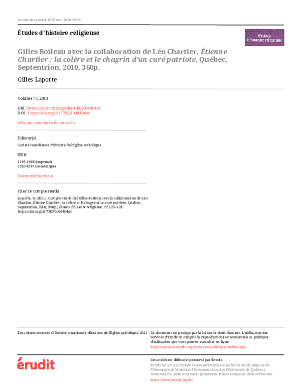 (PDF) Gilles Boileau avec la collaboration de Léo Chartier, Étienne ...